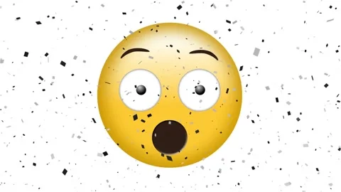 Animation of scared emoji icon over fall... | Stock Video | Pond5