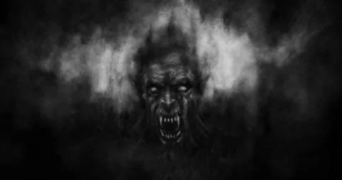 Animation of a scary flying vampire with... | Stock Video | Pond5