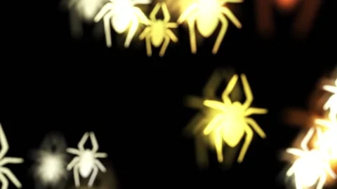 Animation of scary halloween falling yel... | Stock Video | Pond5