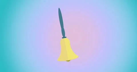 Animation of school bell icon against co... | Stock Video | Pond5