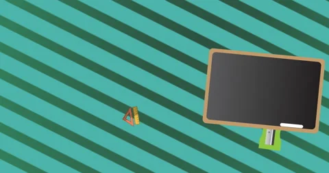 Animation of school items icons moving o... | Stock Video | Pond5