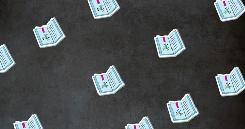 Animation of school items icons moving o... | Stock Video | Pond5