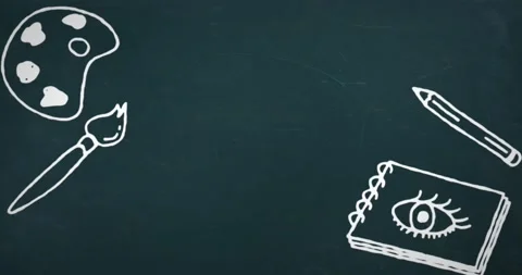 Animation of school items icons moving o... | Stock Video | Pond5