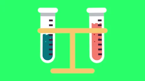 Animation science test tube on green bac... | Stock Video | Pond5
