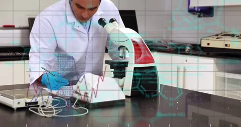 Animation of scientific data processing ... | Stock Video | Pond5