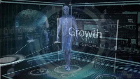 Animation of scientific data on screens ... | Stock Video | Pond5