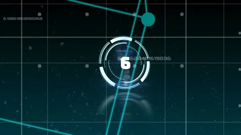 Animation of scope with countdown and da... | Stock Video | Pond5