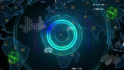 Animation of scope, markers and data pro... | Stock Video | Pond5