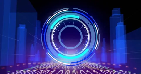 Animation of scope scanning and binary c... | Stock Video | Pond5