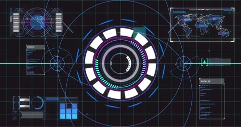 Animation of scope scanning and data pro... | Stock Video | Pond5