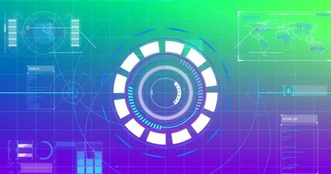 Animation of scope scanning and data pro... | Stock Video | Pond5