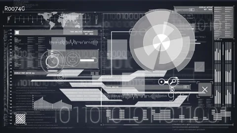 Animation of scope scanning and data pro... | Stock Video | Pond5