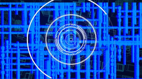 Animation of scope scanning and data pro... | Stock Video | Pond5