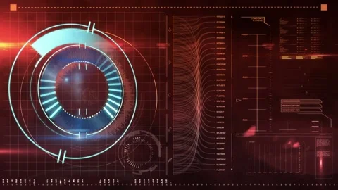 Animation of scope scanning and data pro... | Stock Video | Pond5