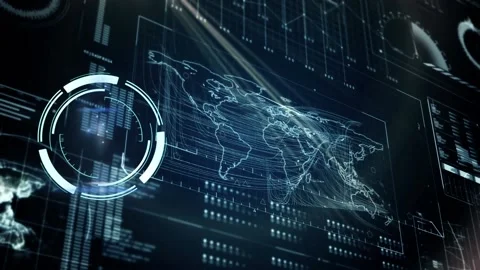 Animation of scope scanning and data pro... | Stock Video | Pond5