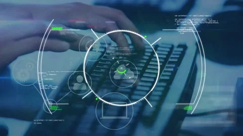 Animation of scope scanning and data pro... | Stock Video | Pond5
