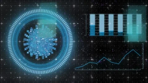 Animation of scope scanning and data pro... | Stock Video | Pond5