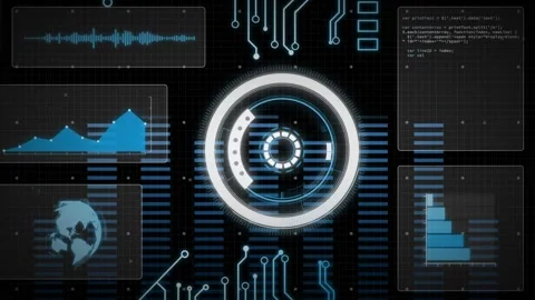 Animation of scope scanning and data pro... | Stock Video | Pond5