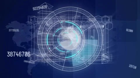 Animation of scope scanning and data pro... | Stock Video | Pond5