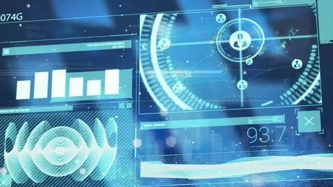 Animation of scope scanning and data pro... | Stock Video | Pond5