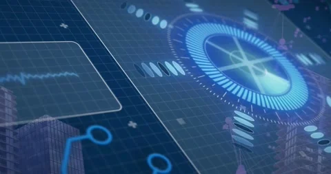 Animation of scope scanning and data pro... | Stock Video | Pond5