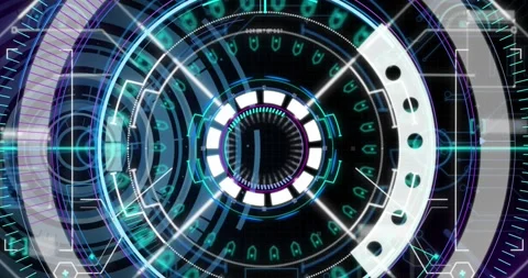 Animation of scope scanning and data pro... | Stock Video | Pond5