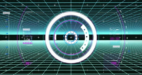 Animation of scope scanning and gaming i... | Stock Video | Pond5
