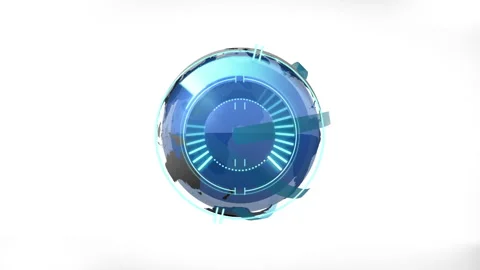 Animation of scope scanning and globe sp... | Stock Video | Pond5