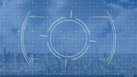 Animation of scope scanning and line and... | Stock Video | Pond5