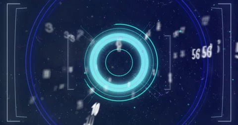 Animation of scope scanning and numbers ... | Stock Video | Pond5