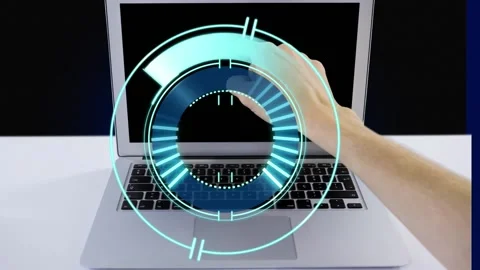 Animation of scope scanning and red dots... | Stock Video | Pond5