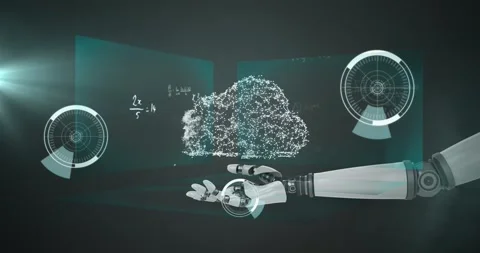 Animation of scope scanning and robotic ... | Stock Video | Pond5