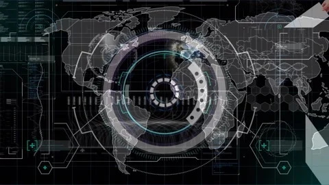 Animation of scope scanning and world ma... | Stock Video | Pond5