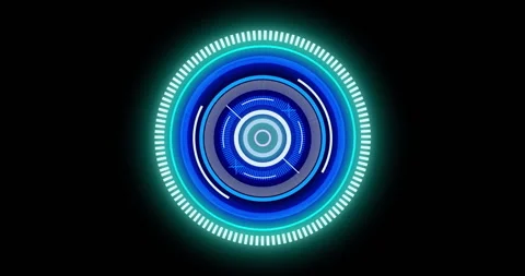 Animation of scope scanning on black bac... | Stock Video | Pond5