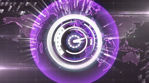 Animation of scope scanning with clock o... | Stock Video | Pond5