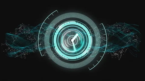 Animation of scope scanning with clock o... | Stock Video | Pond5