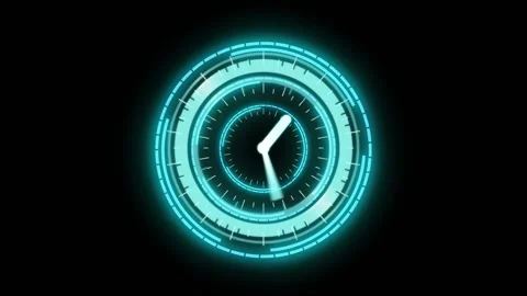 Animation of scope scanning with clock o... | Stock Video | Pond5