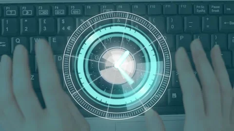 Animation of scope scanning with clock o... | Stock Video | Pond5