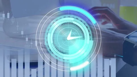 Animation of scope scanning with clock o... | Stock Video | Pond5