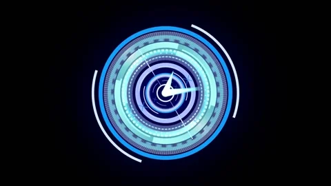 Animation of scope scanning with clock o... | Stock Video | Pond5