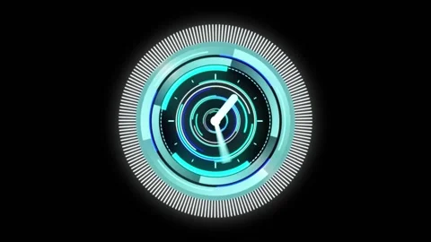Animation of scope scanning with clock o... | Stock Video | Pond5