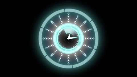 Animation of scope scanning with clock o... | Stock Video | Pond5