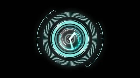 Animation of scope scanning with clock o... | Stock Video | Pond5