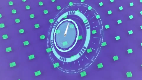 Animation of scope scanning with clock o... | Stock Video | Pond5
