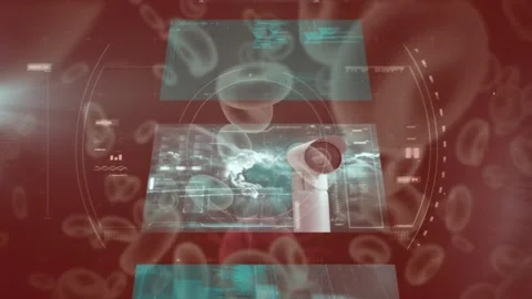 Animation of scope scanning with data pr... | Stock Video | Pond5