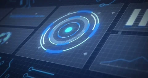 Animation of scope scanning with data pr... | Stock Video | Pond5