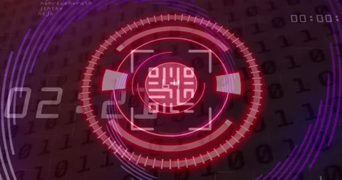 Animation of scope scanning with data pr... | Stock Video | Pond5