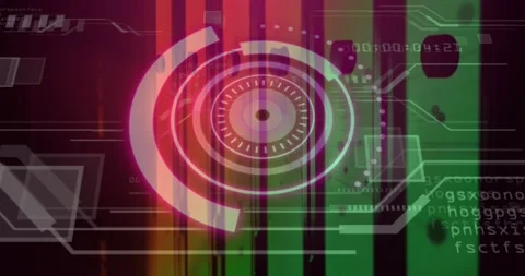 Animation of scope scanning with data pr... | Stock Video | Pond5