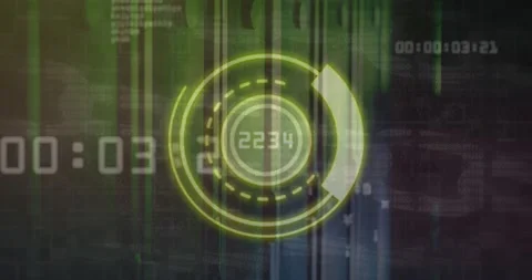 Animation of scope scanning with data pr... | Stock Video | Pond5