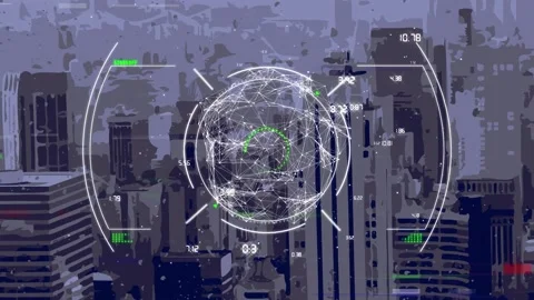 Animation of scope scanning with globe a... | Stock Video | Pond5